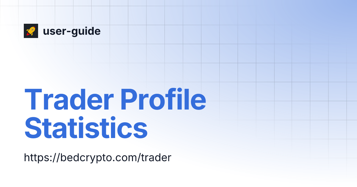Trader Profile Statistics | user-guide